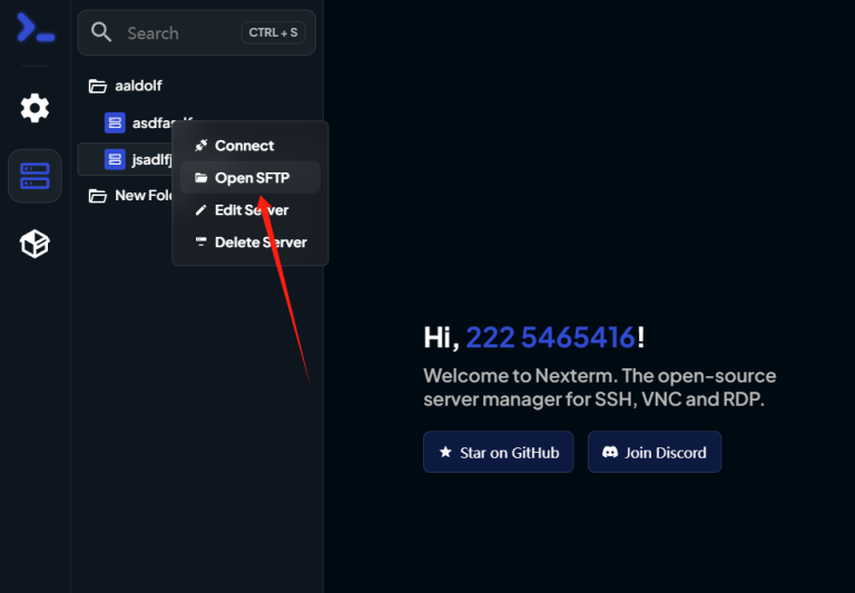Linux/Windows多服务器管理神器——Nexterm！支持SSH、VNC和RDP，带SFTP功能 使用Docker部署项目